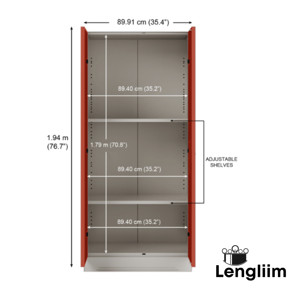 Godrej Interio Slimline 2 Door Almirah (2 Shelves, Textured Terracotta ...