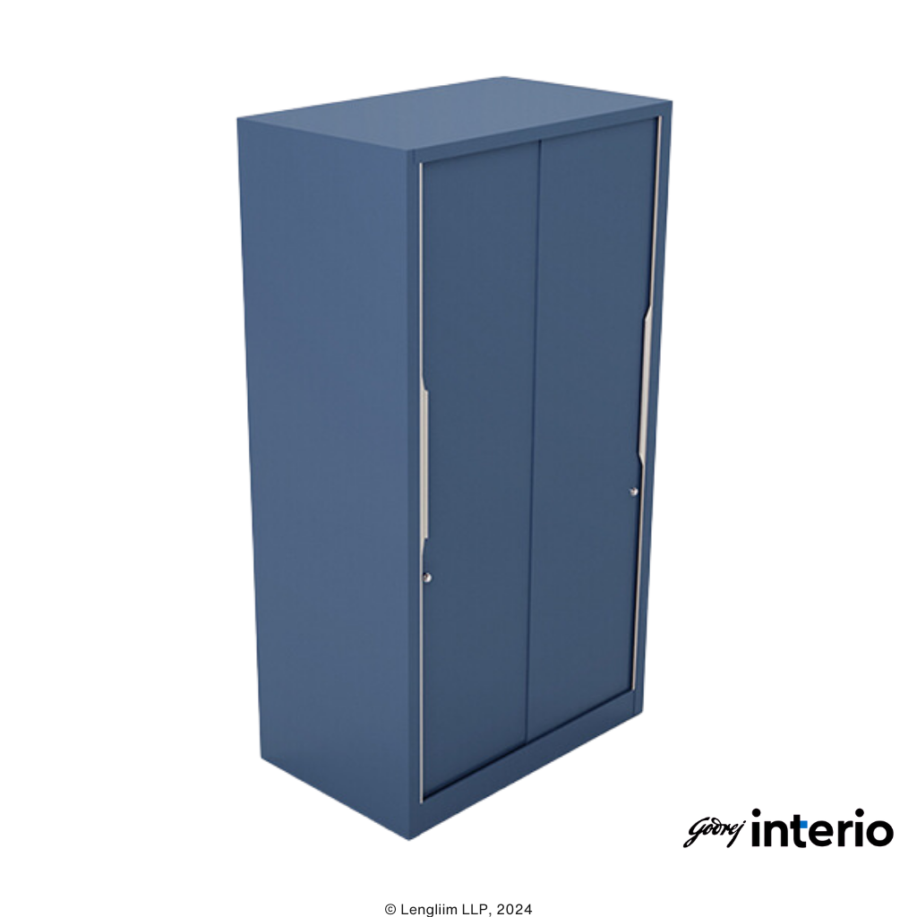 Godrej Interio Slide N Store Pro Almirah (Phiroja Blue) - Lengliim