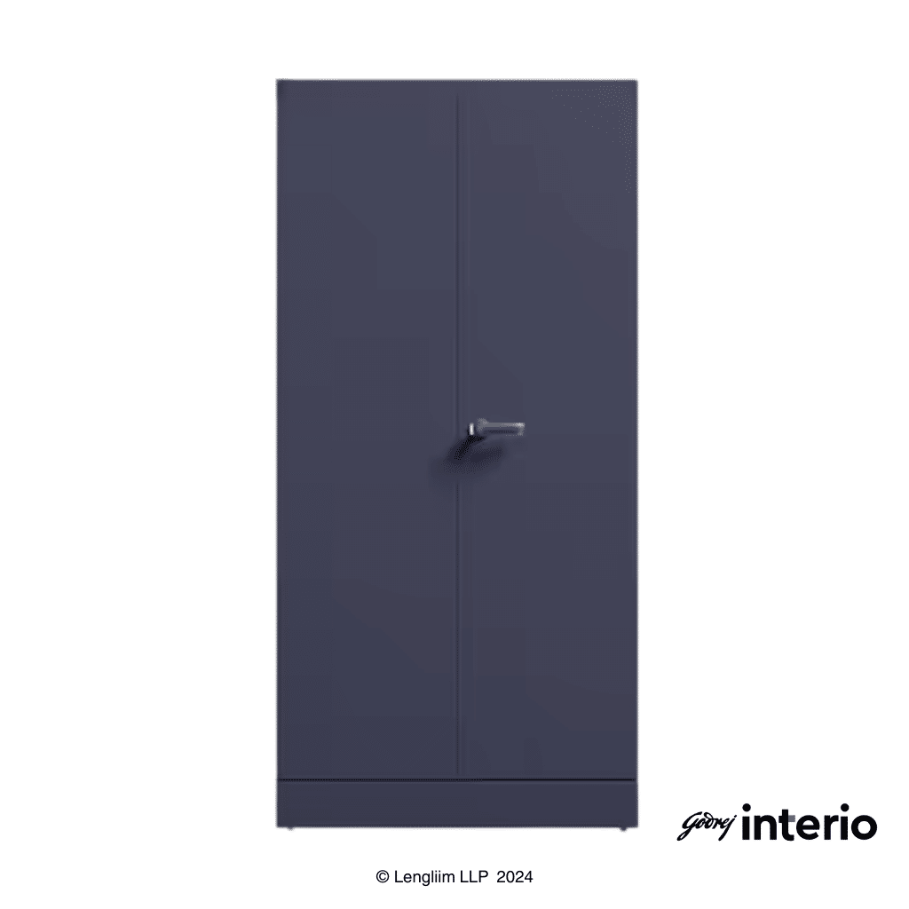 Godrej Interio Auraline Men Basic 2 Door Almirah (Textured Navy Blue ...