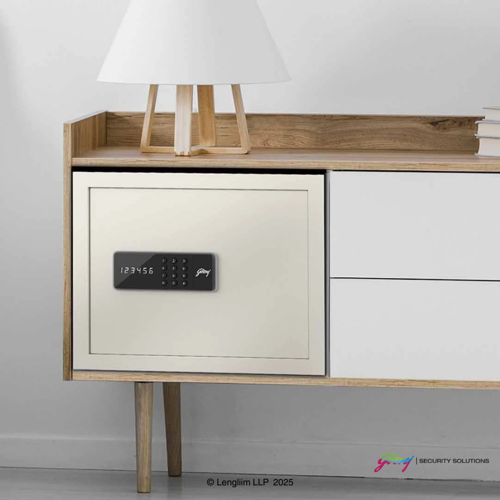 Godrej NX Pro 30 Litres Steel Digital Home Locker (10X, Ivory) - Lengliim