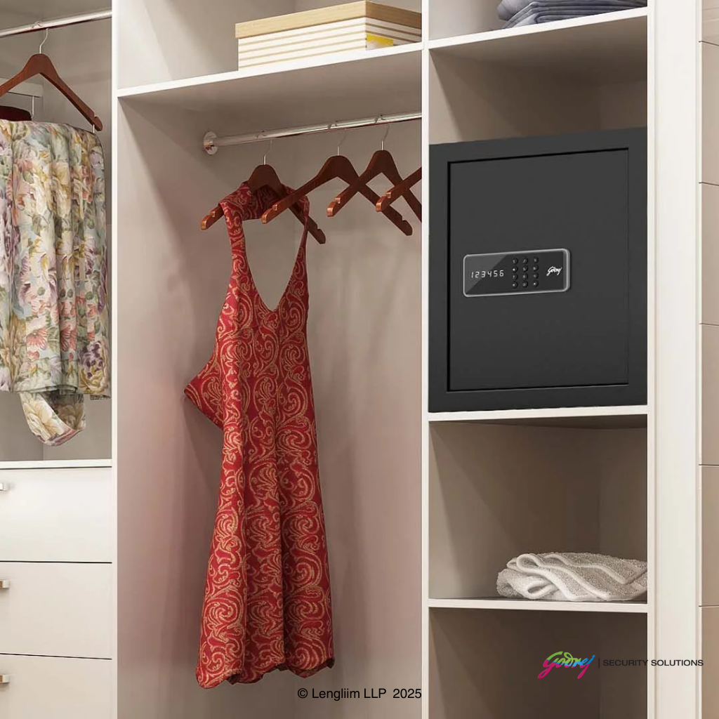Godrej NX Pro 40 Litres Steel Digital Home Locker (10X, Ebony) - Lengliim