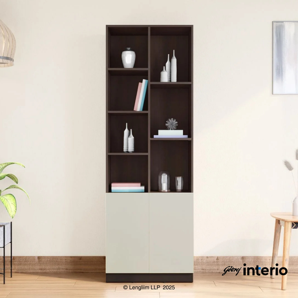 Godrej Interio Sienna Display Unit and Bookshelf (Cinnamon) - Lengliim