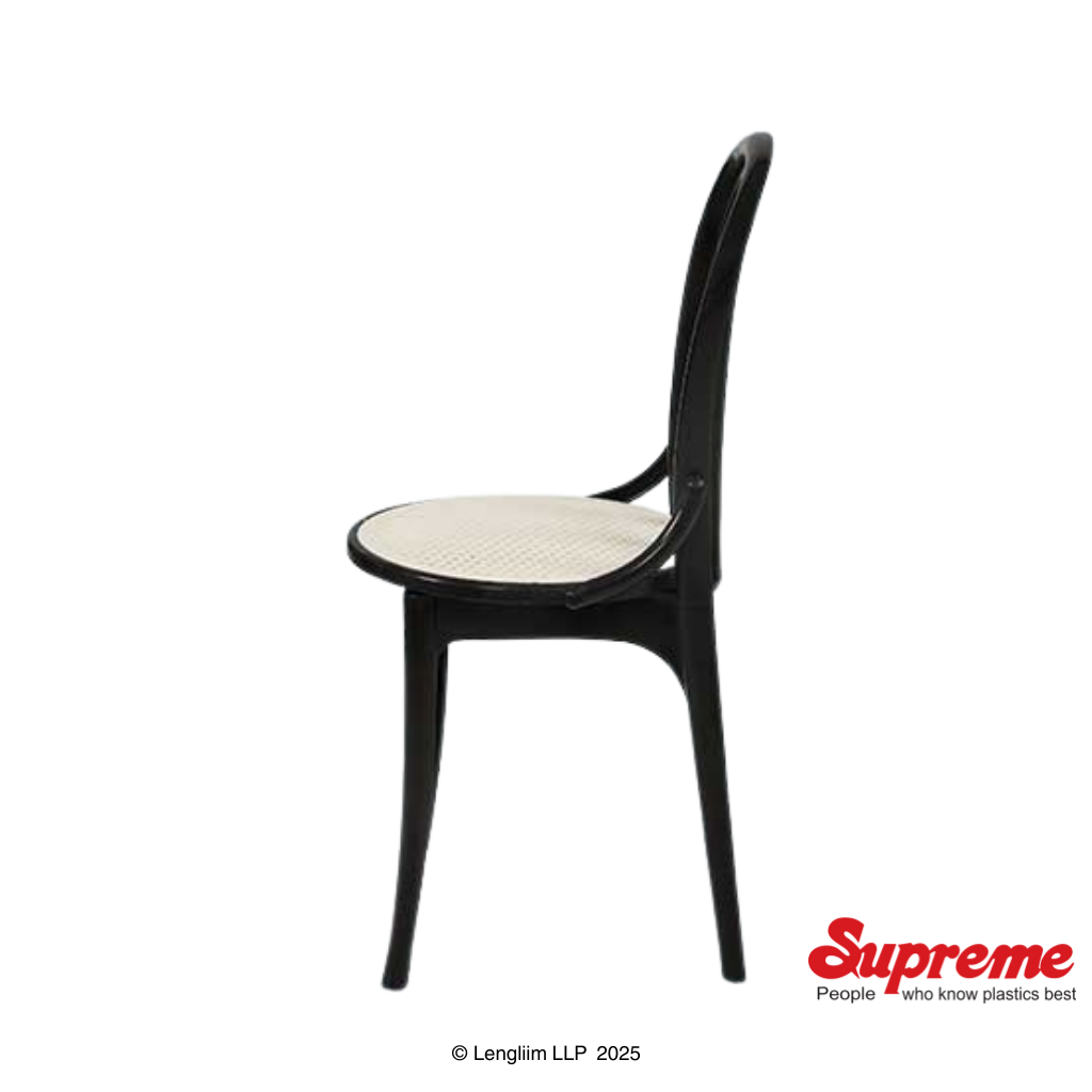 Supreme Furniture Pearl Cane Plastic Chair (Black) - Lengliim